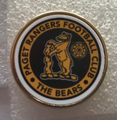 PAGET RANGERS FC PIN BADGE GILT-METAL CLEAR DOME COVER. | eBay UK