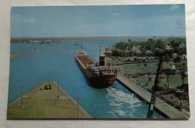 Modern Freighter Leaving The Mac Arthur Lock. Postcard (S1) | eBay