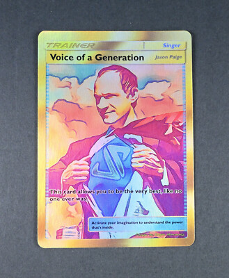 Jason Paige Promo Pokemon Card Voice of a Generation Singer Trainer ...
