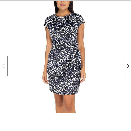 NICOLE MILLER WOMEN'S KNOT BLUE PATTERN DRESS(BLUE XL)NWT | eBay