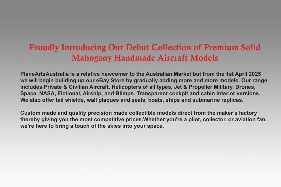 Lockheed Electra L-188 TAA Royal Mail Mahogany Wood Handmade Airplane ...