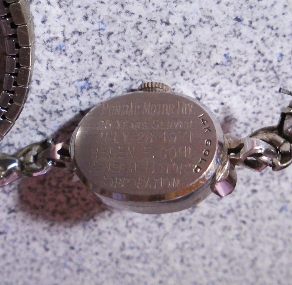 Vintage 1971 GMC Pontiac Motor Division 25 Years Service Omega 14K Gold ...