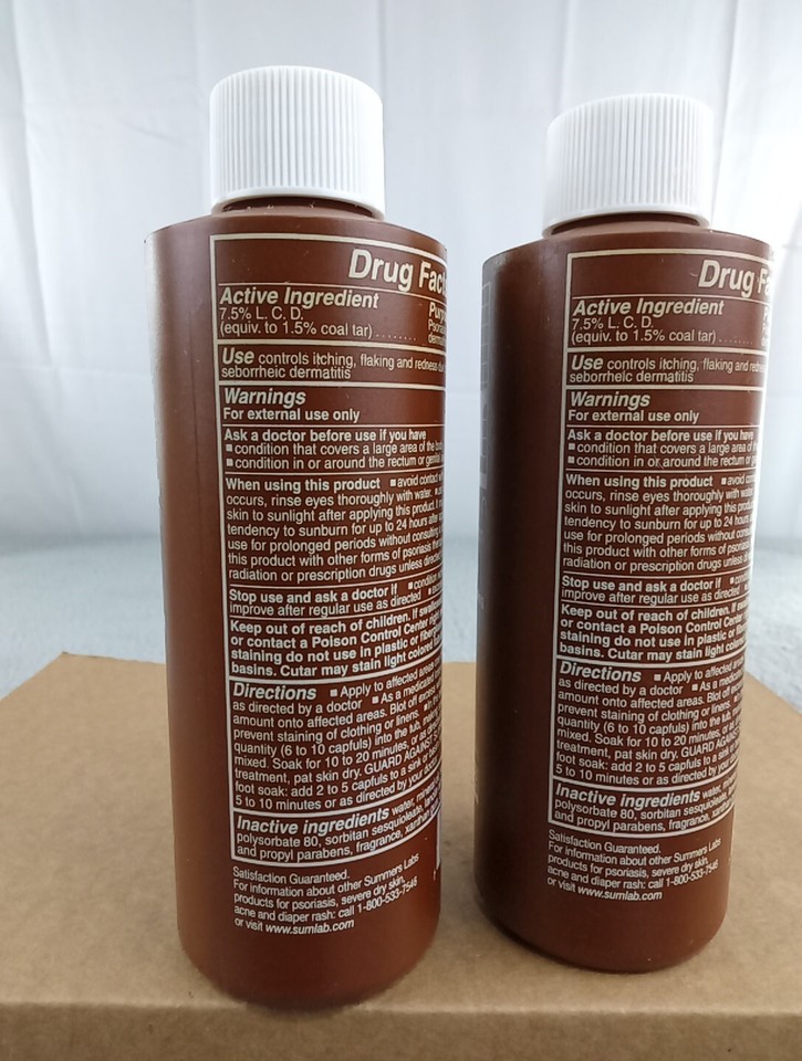 2x CUTAR EMULSION COAL TAR SOLUTION 6OZ coal tar TOPICAL EMULSION 7.5 % ...