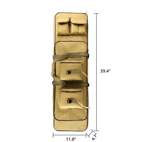 Rifle Case 47" Tactical Long Double Rifle Backpack Gun Bag for Hunting ...