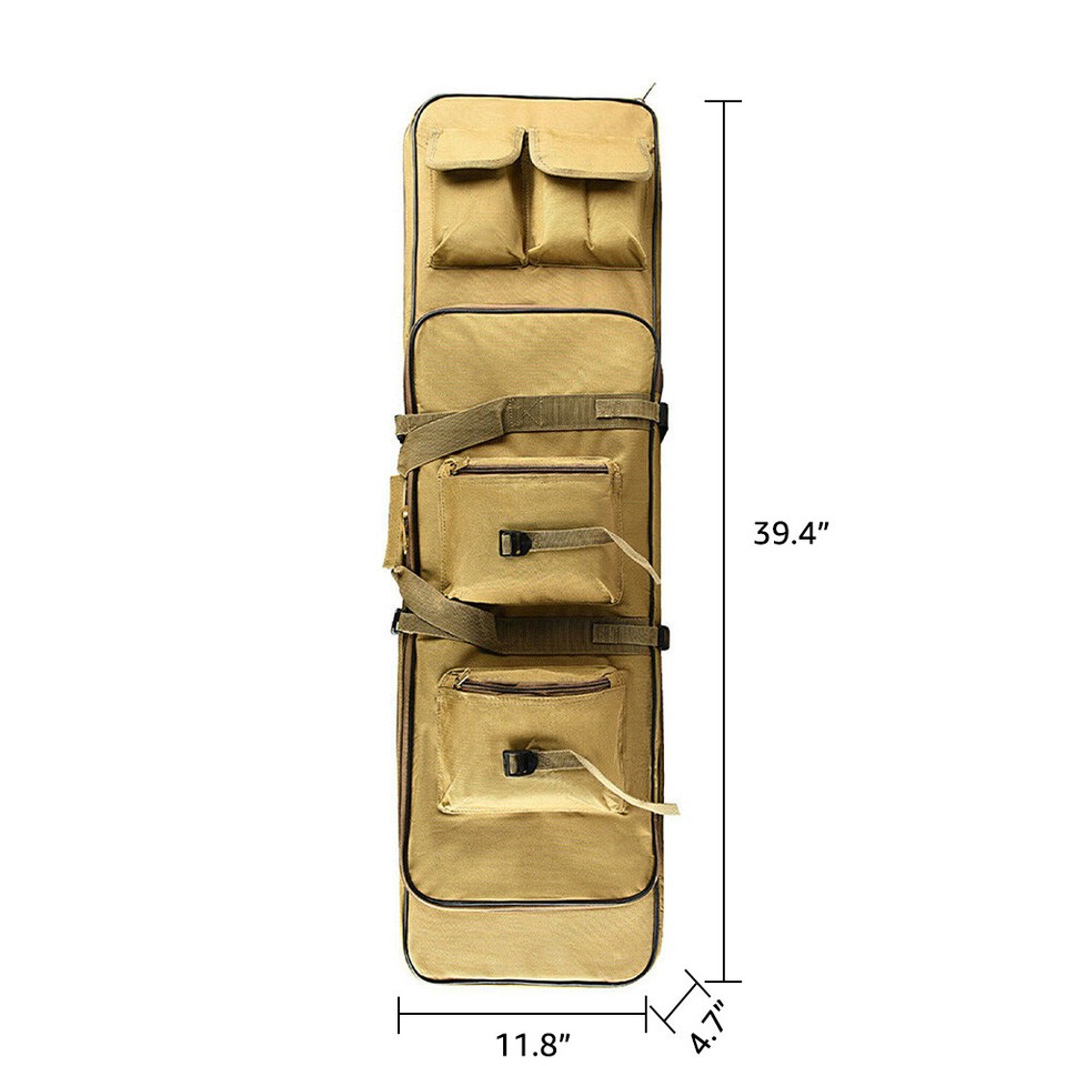 Rifle Case 47" Tactical Long Double Rifle Backpack Gun Bag for Hunting ...