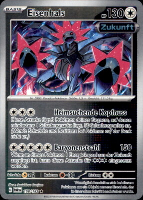 Pokemon 158/182 - Eisenhals - Reverse Holo - PAR Paradoxrift | eBay.de