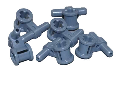 LEGO Technik - 6 Pneumatik - Verbinder mit Halterung dunkelgrau / 99021 ...