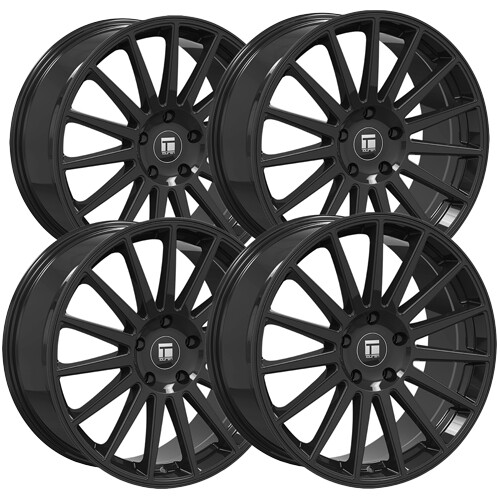 (Set of 4) Staggered-Touren TR92 22" 5x4.5" 32mm Gloss Black Wheels ...
