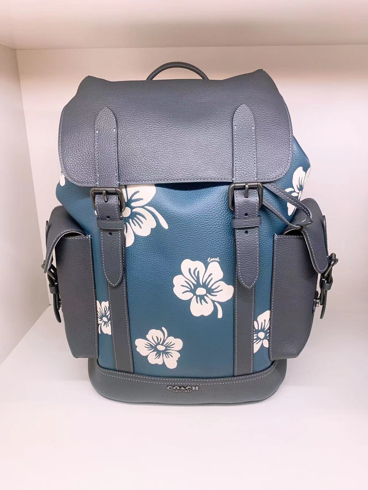 NWT Coach MEN'S Hudson Backpack In Signature Canvas/Chambray | eBay