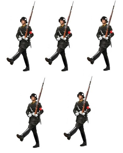 1/35 Resin WWII German Soldier Goose Step 5 Kit Unassembled Unpainted ...