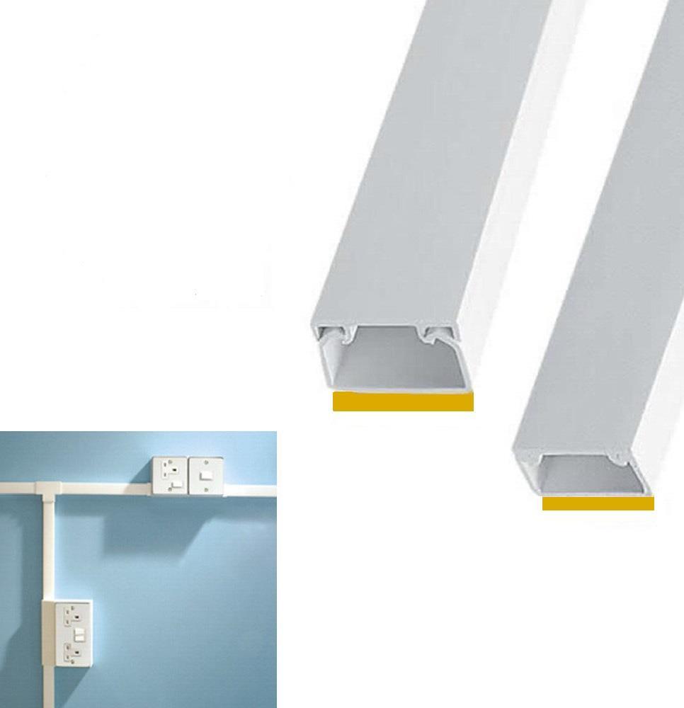 Electrical Cable Trunking PVC Wire Conduit Plastic Cover White 16*16mm ...