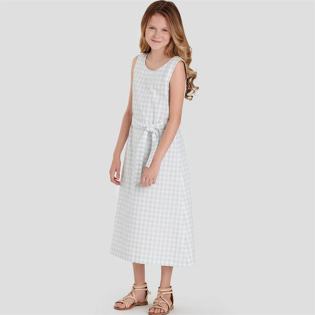 Simplicity Sewing Pattern 9120 Girls 3-6 A-Line Shift Dress & Belt in 2 ...