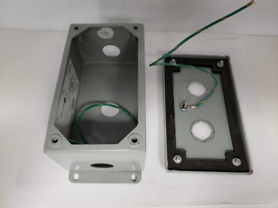HOFFMAN E2PBG/SPL PUSHBUTTON ENCLOSURE 2 HOLE 22.5m STEEL GRAY IP65 ...