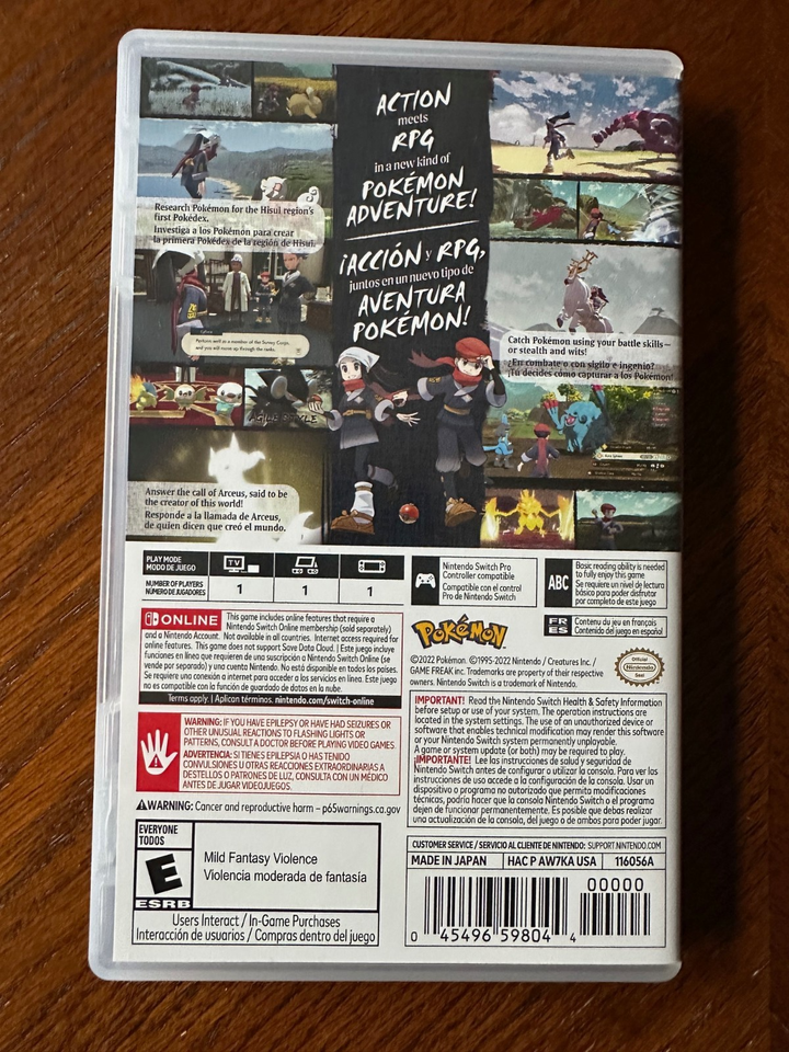 Pokemon Legends: Arceus - RPG for Nintendo Switch | eBay