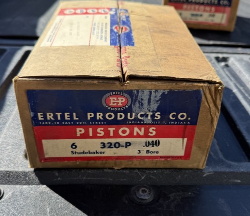 Vintage - Studebaker Pistons 3" Bore - Set of 6 NOS Pistons Ertel 320-P ...