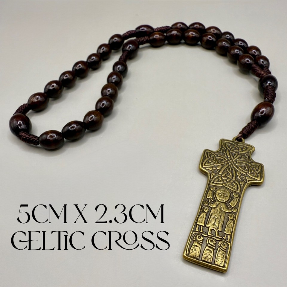 Anglican Rosary Beads –Handmade in Scotland, Maple Brass Celtic ...