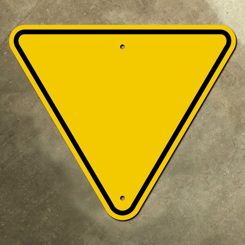File:North American Yellow Yield Sign (Blank).svg - Wikimedia Commons