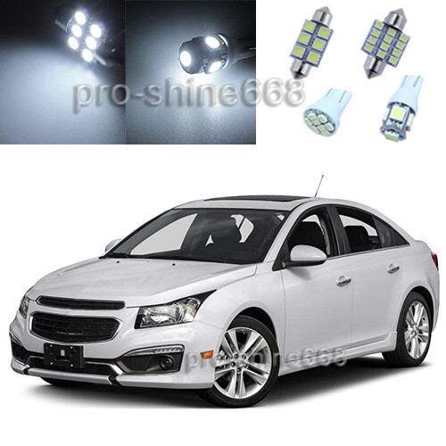 Xenon White LED Interior 9PCS Lights Package for Chevrolet Chevy Cruze ...