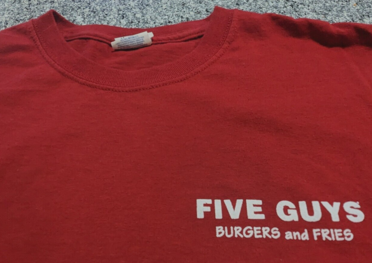 Five Guys Burgers & Fries ~ Employee Uniform Work T-S… - Gem
