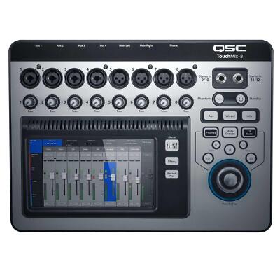 QSC TouchMix-8 8-Channel Compact Digital Touch Screen Studio ...