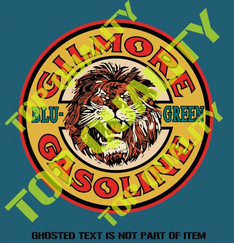 VINTAGE GILMORE GASOLINE Decal Sticker Vintage Americana Hot Rod Rat ...