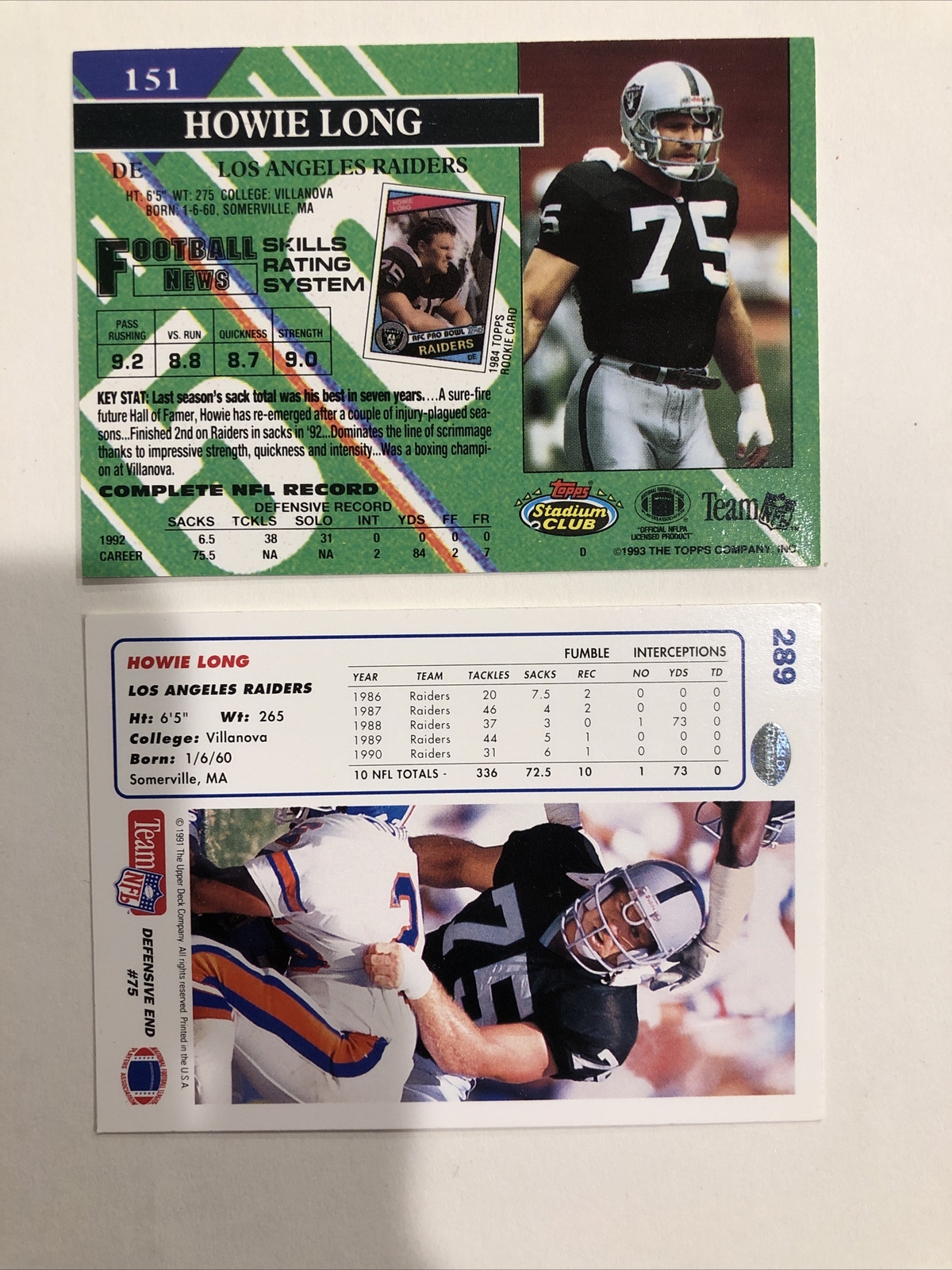 1993 Topps Stadium Club - #151 Howie Long for sale online | eBay