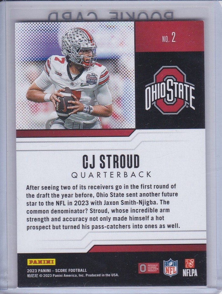 CJ STROUD ROOKIE CARD 2023 Score PROTENTIAL FOOTBALL RC Ohio State ...