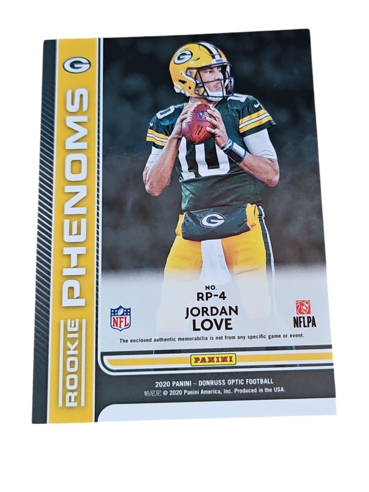 2020 Panini Donruss Optic Jordan Love Rookie Phenoms Blue Hyper Rookie ...