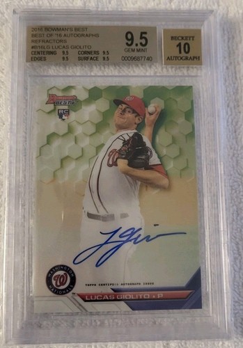 Lucas Giolito 2016 Bowman’s Best RC BGS 9.5/10 Auto Boston Red Sox | eBay