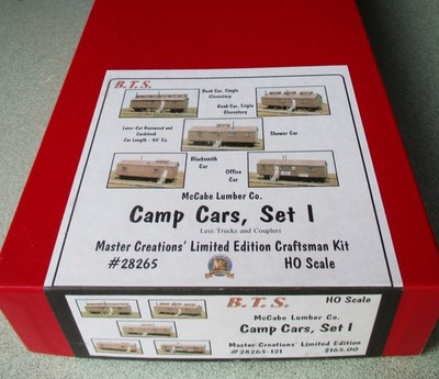 HO/HOn3: Logging Camp Cars, 5-Car Laser-Cut Wood Kit w/ cast metal ...