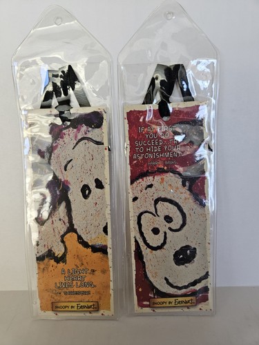 Peanuts / Garborg's: Snoopy "bookmarks" Art By Tom Everhart. Set Of 2 ...