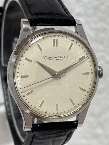 IWC Schaffhausen Mens Hand-Wind Watch White Dial Good Condition 35mm | eBay