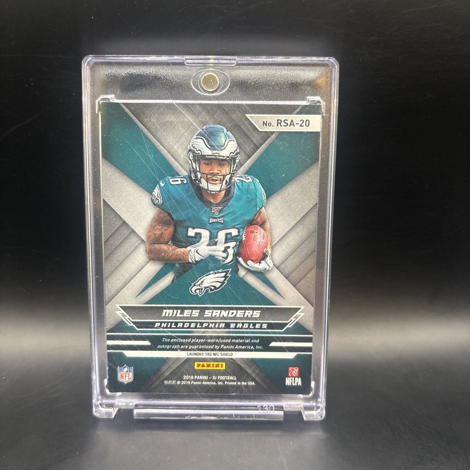 2019 Xr Football Miles Sanders 1/1 RPA NFL Shield Patch | eBay