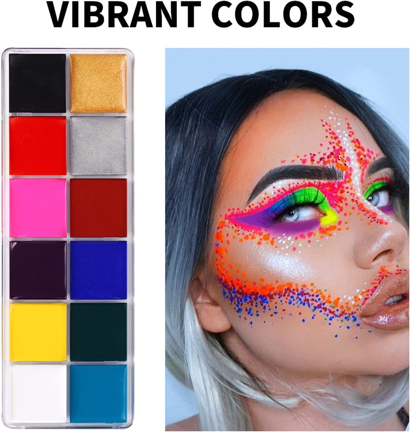 Bowitzki Face Paint Kit Face Painting Palette 10 Professional Face ...