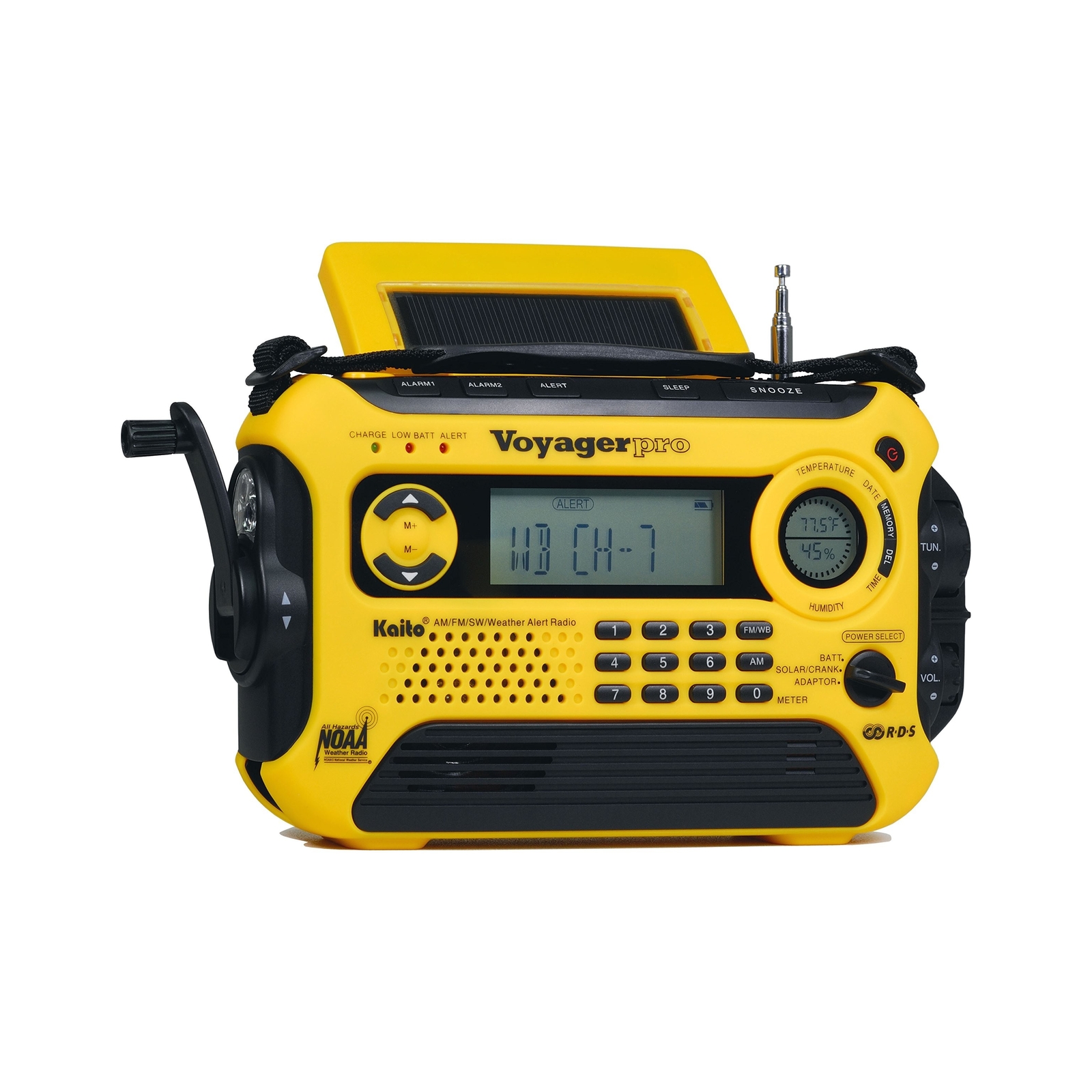 Kaito Voyager Pro KA600 Digital Solar Dynamo Crank Wind Up AM/FM/LW/SW ...