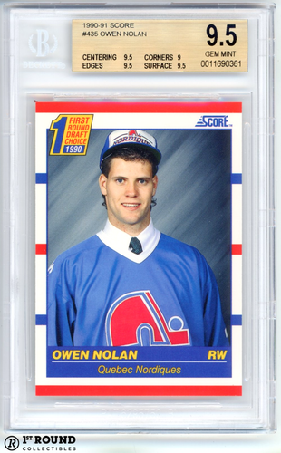 Owen Nolan RC BGS 9.5: 1990-91 Score Rookie Card HGIP | eBay