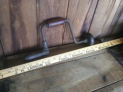 Hand Drill Wood Grips Ratchet Style Drill Primitive Tool | eBay