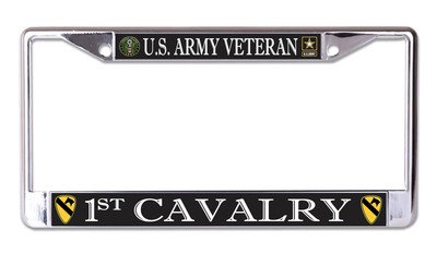 U.S. Army 1st Cavalry Veteran Chrome License Plate Frame | eBay