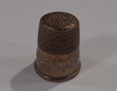 Vintage Brass Advertising Sewing Thimble THE PRUDENTIAL LIFE INSURANCE ...