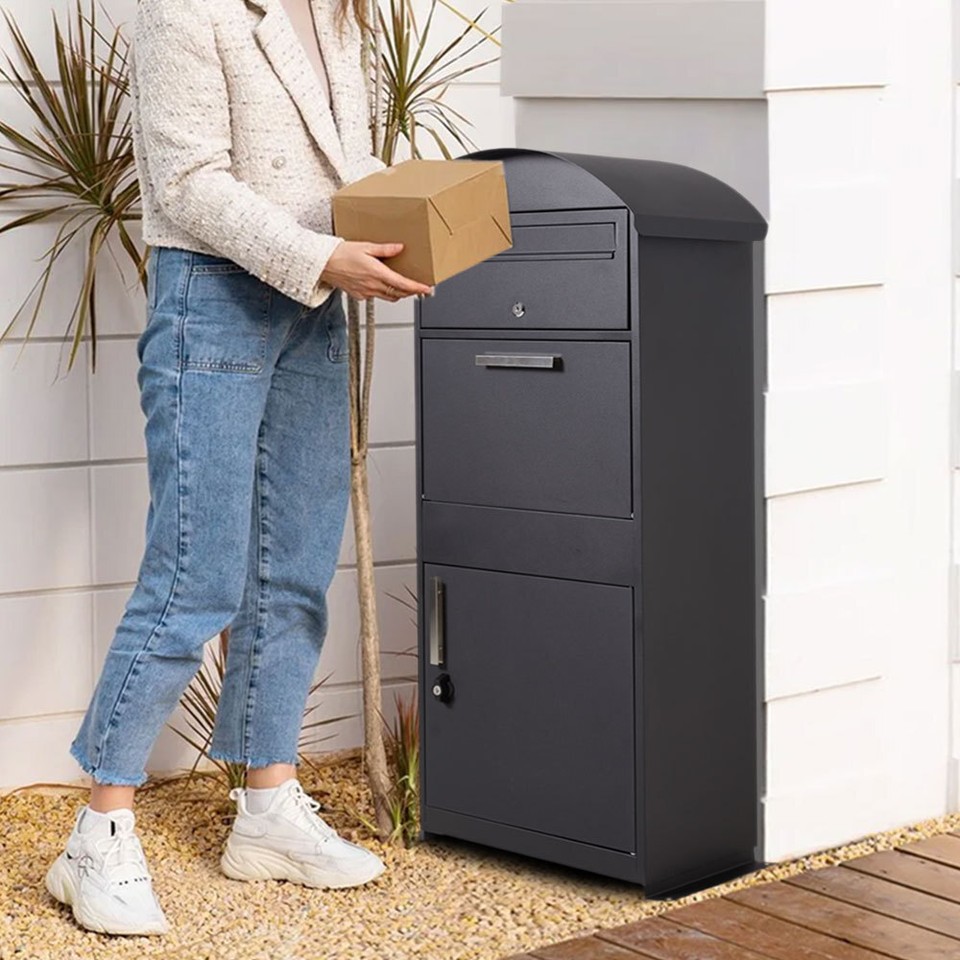 3.7FT Large Parcel Delivery Drop Box Outdoor Post Box Package Secure ...