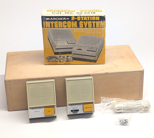ARCHER Radio Shack 2-Station Intercom System 9V 43-221A New Unused | eBay