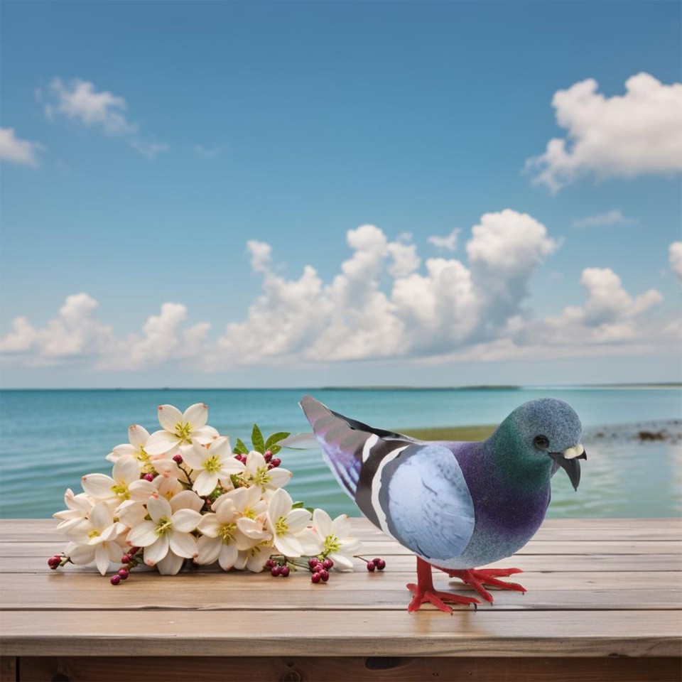 Simulation Foam Pigeon Model for Home Decoration Garden Display Size ...