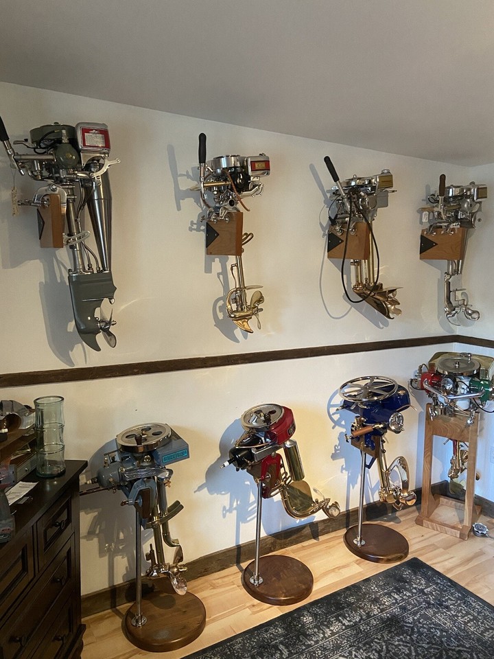Beautiful Cherry Outboard Motor Wall Mount Stand | eBay