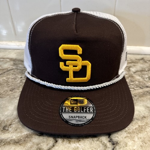 San Diego Padres MLB Brown/White New Era The Golfer Snapback Trucker ...