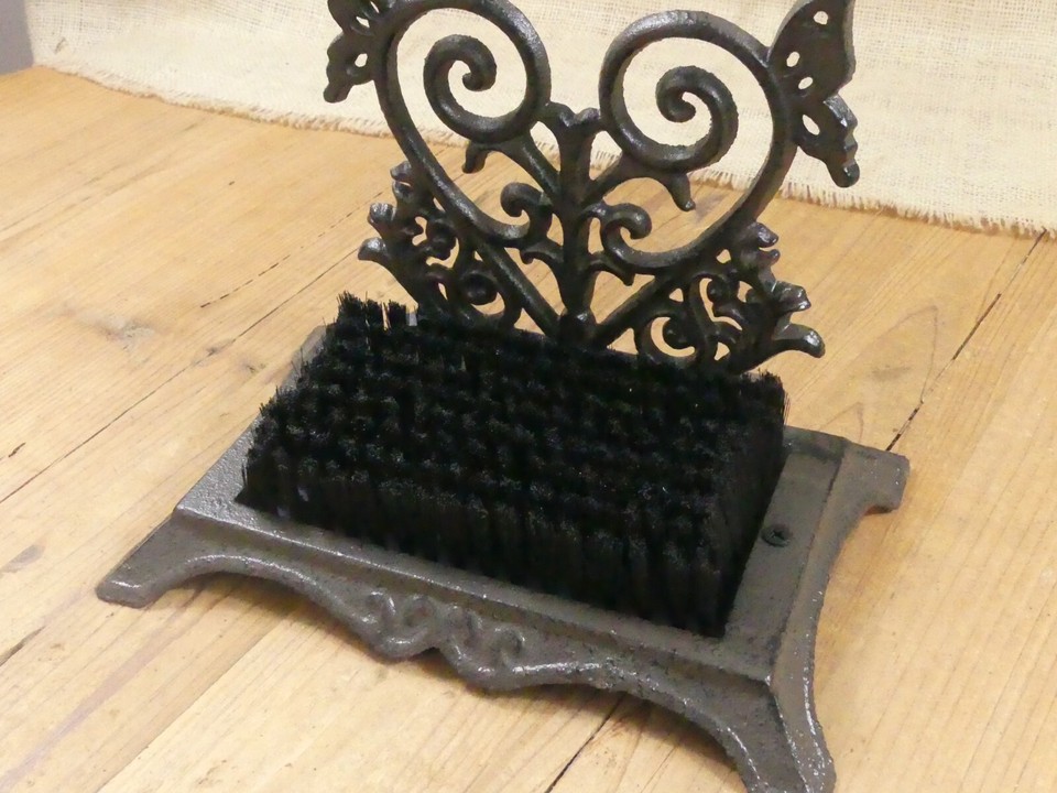 Cast Iron Boot Brush Shoe Cleaner Mud Scraper Mud Room Rustic Decor ...