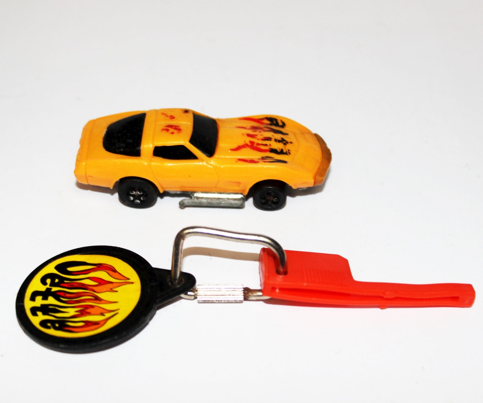 Vintage 1980 Kidco Key FOB Toy Muscle Car Chevy Corvette Singray Orange ...