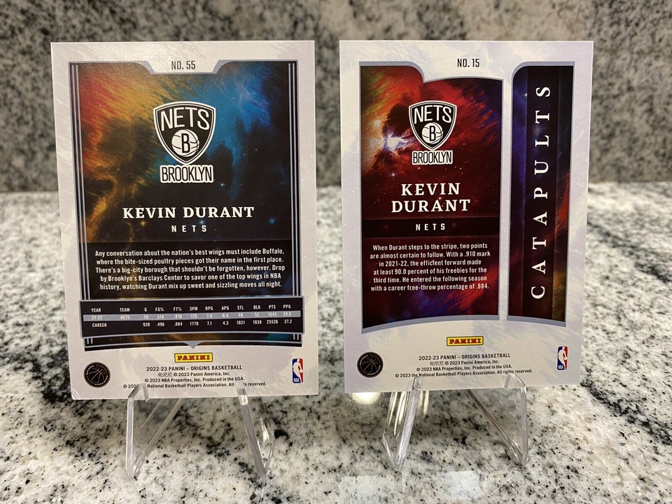 Kevin Durant 2022-23 Panini Origins CATAPULTS Insert & Base Brooklyn ...