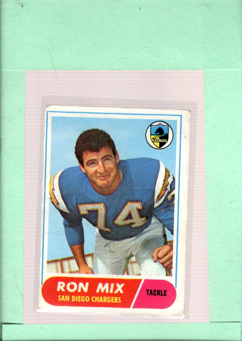 1968 Topps #89 Ron Mix VG/EX Very Good/Excellent Chargers ID:43032 | eBay