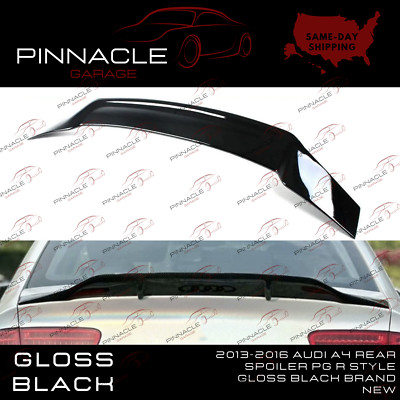2013-2016 AUDI A4 Rear Spoiler PG R Style Gloss Black Brand New | eBay