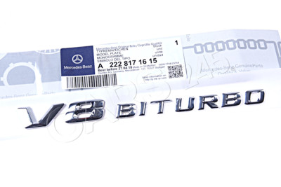 Genuine Mercedes C63 E63 S63 CLS63 AMG GT Fender Lettering Badge V8 ...